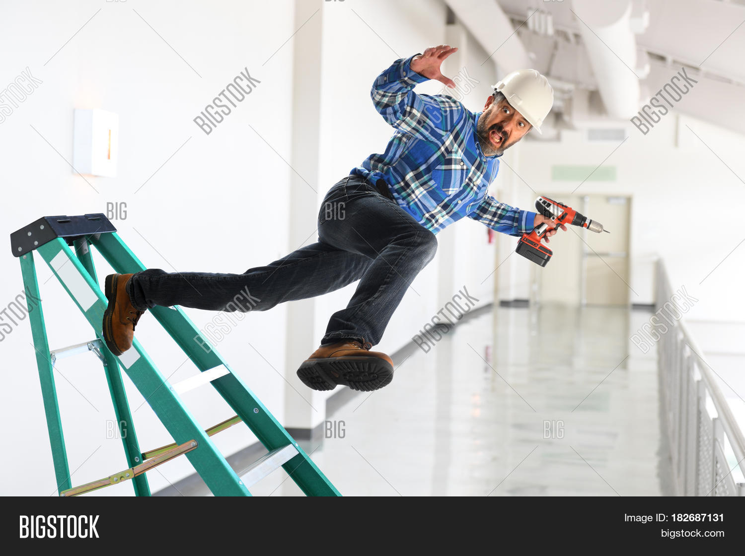 Senior Worker Falling Image & Photo (Free Trial) | Bigstock