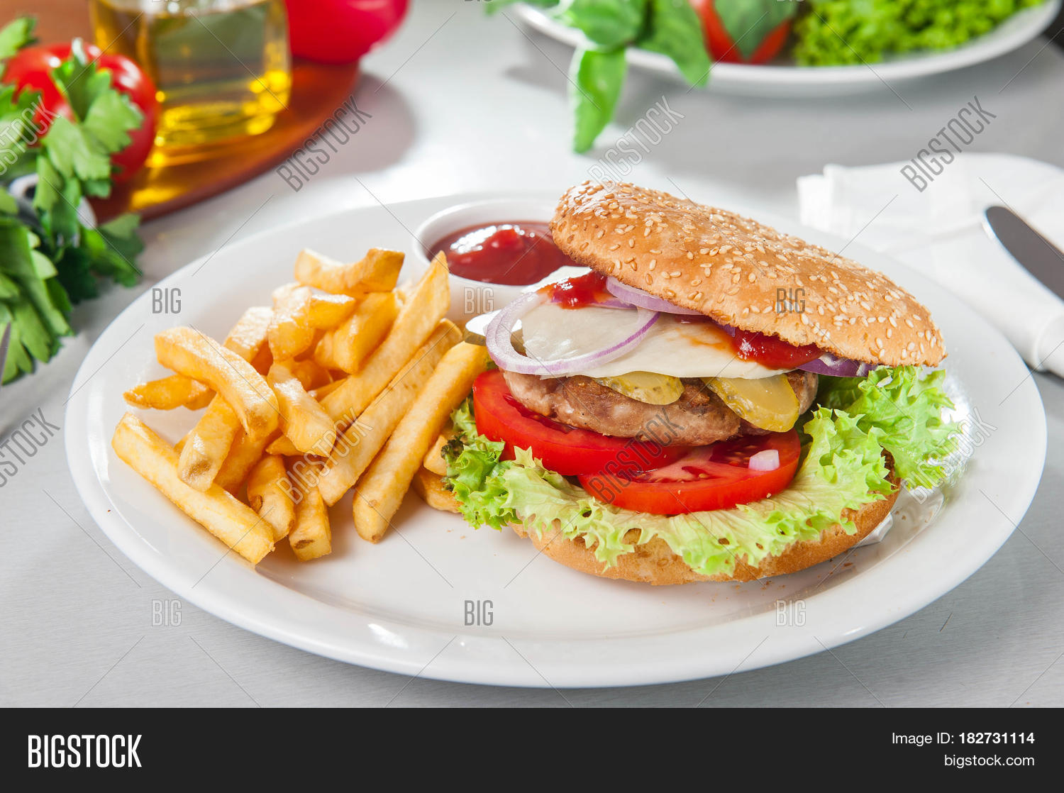 Tasty Burger Set - Image & Photo (Free Trial) | Bigstock