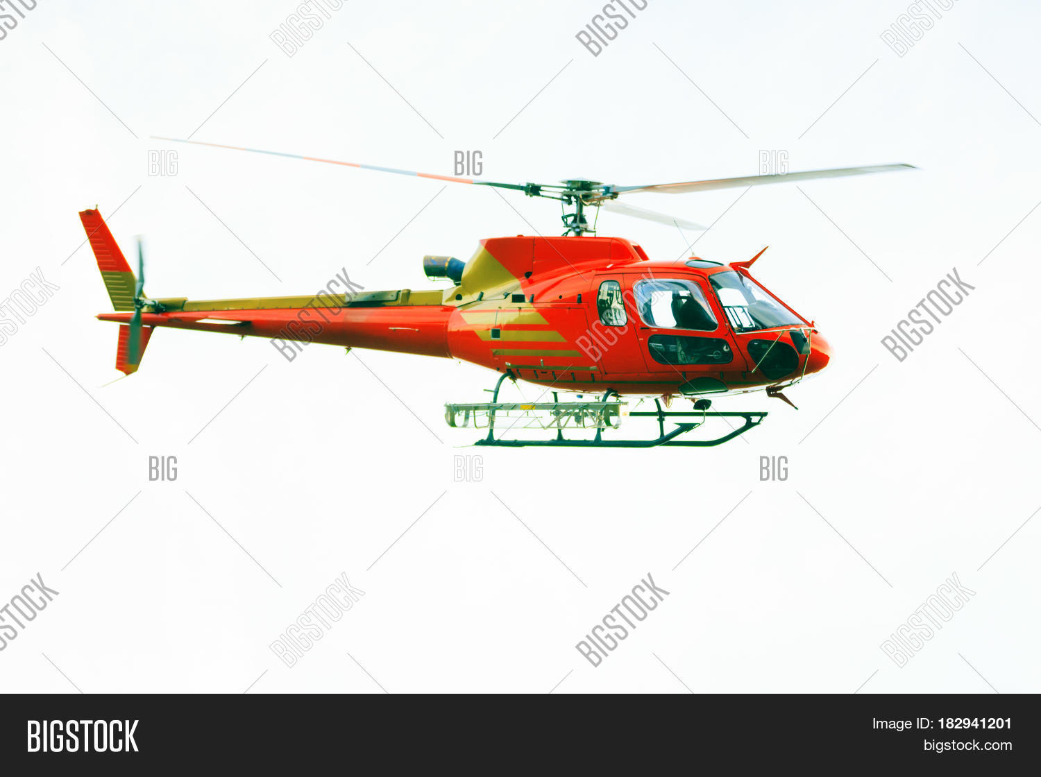 Red Helicopter Front Image & Photo (Free Trial) | Bigstock