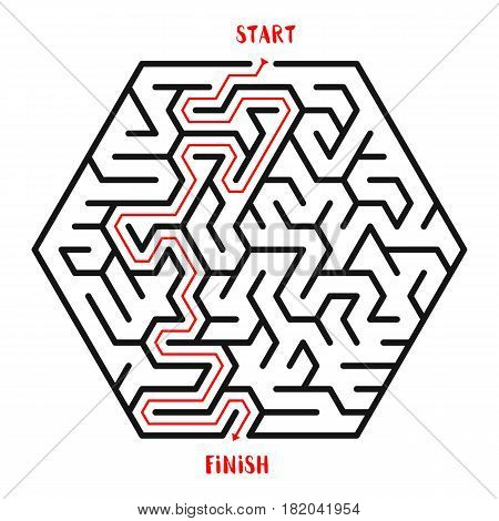 Hexagonal Maze Game Vector & Photo (Free Trial) | Bigstock