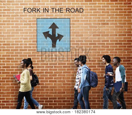Fork Road Signage Image & Photo (Free Trial) | Bigstock