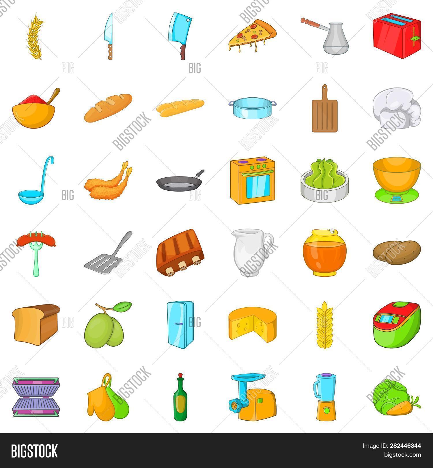 Kitchen Cooking Icons Image & Photo (Free Trial) | Bigstock