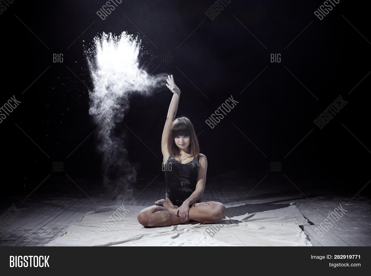 Girl Dancing Flour On Image & Photo (Free Trial) | Bigstock