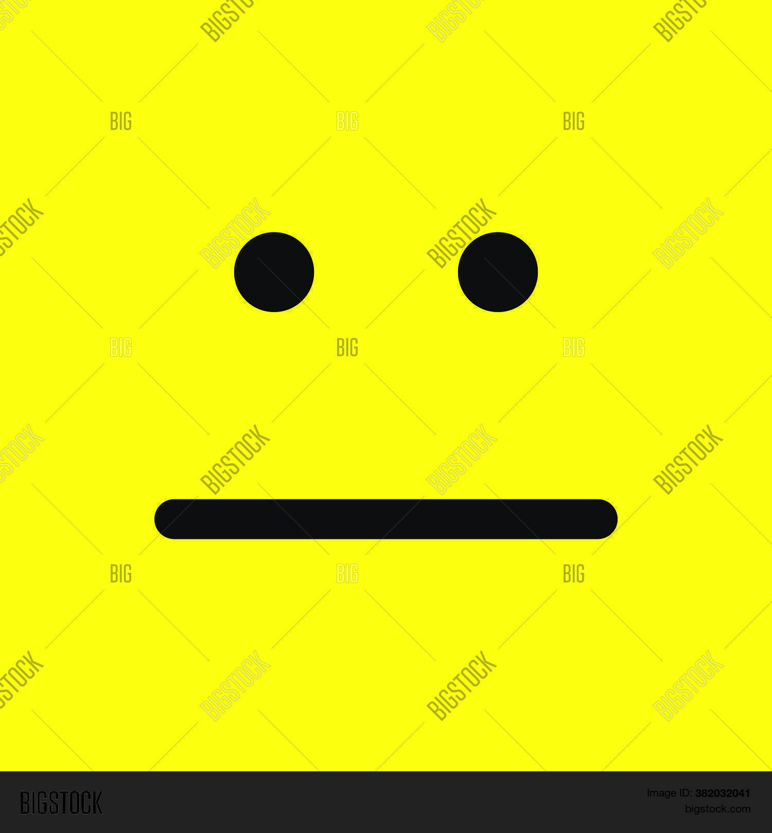 Neutral Face Icon. Vector & Photo (Free Trial) | Bigstock