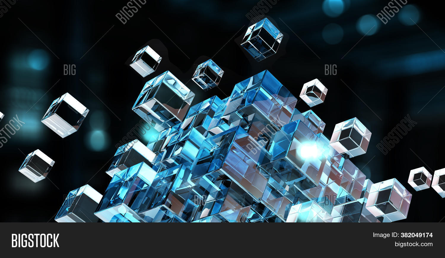 Floating Shiny Cube Image & Photo (Free Trial) | Bigstock