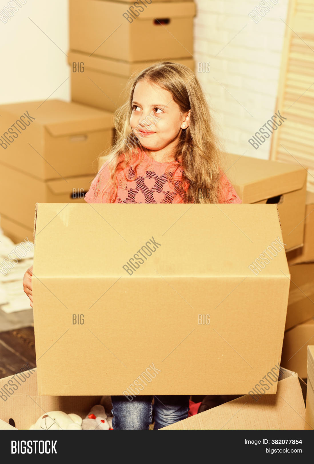 Happy Child Cardboard Image & Photo (Free Trial) | Bigstock