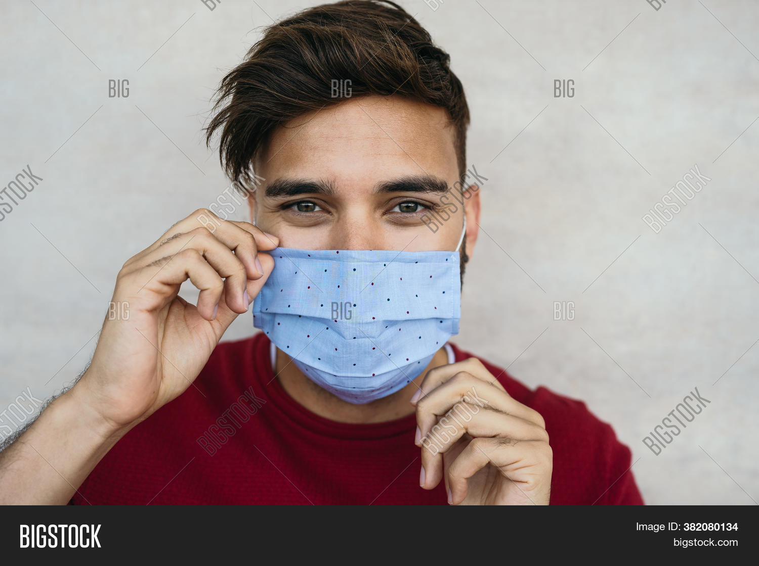 Young Man Wearing Face Image & Photo (Free Trial) | Bigstock