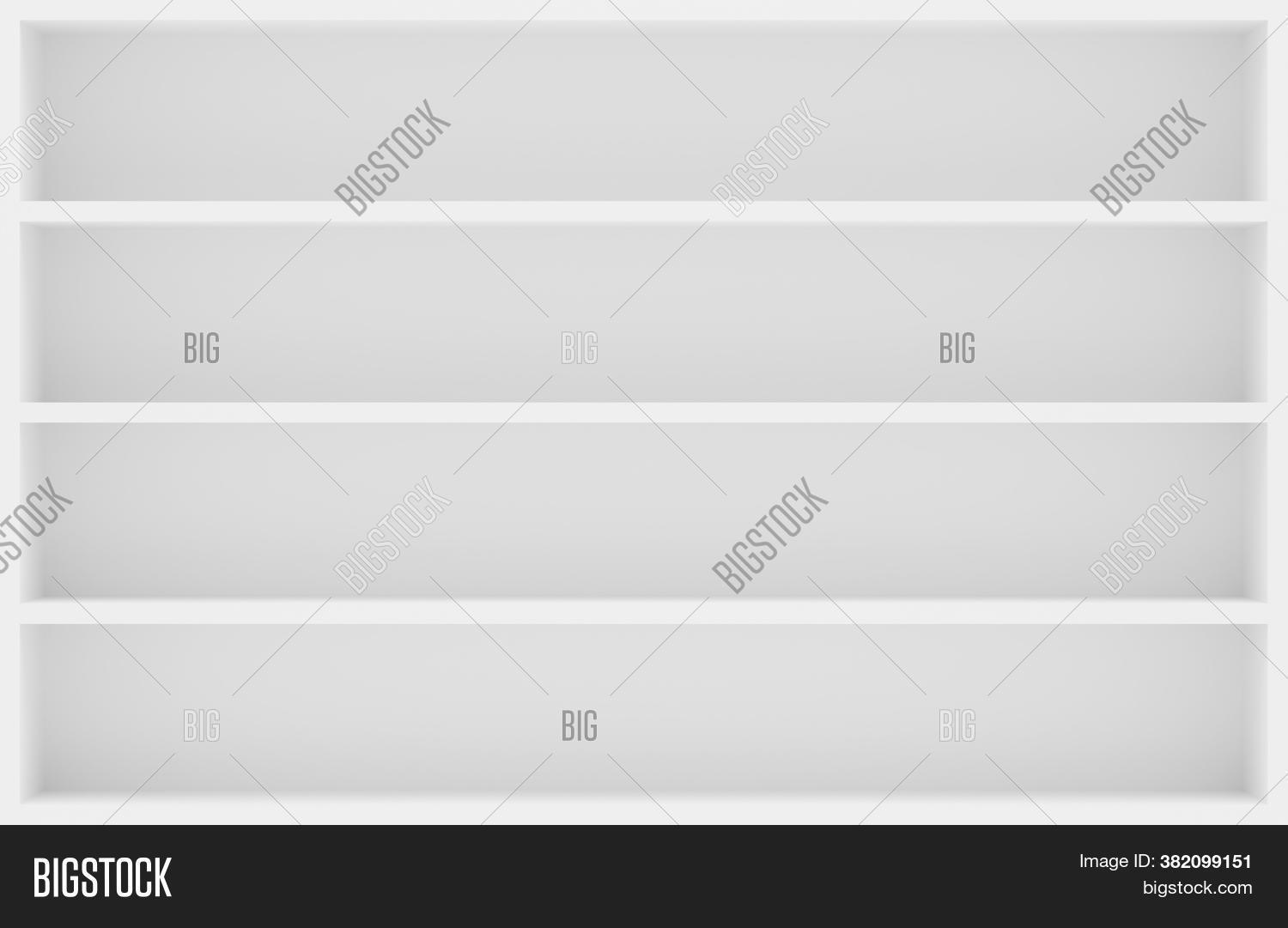 Empty White Shelves, Image & Photo (Free Trial) | Bigstock