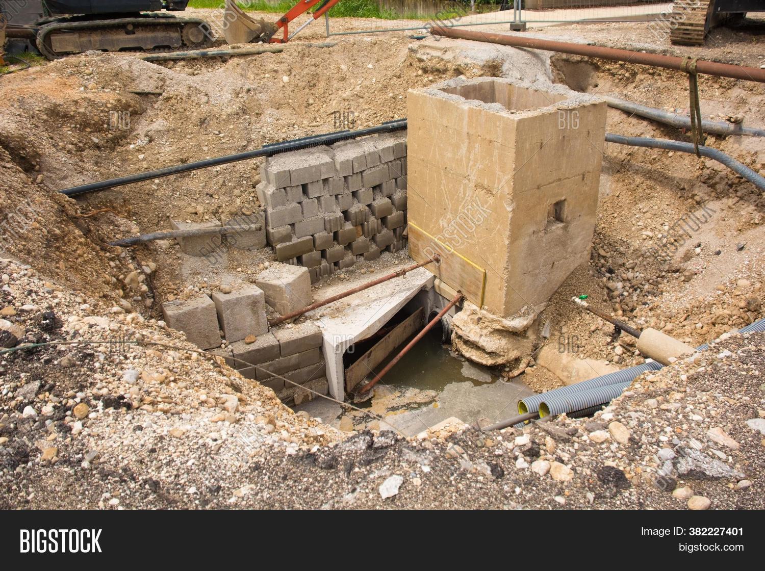 Sewer Well Trench, Image & Photo (Free Trial) | Bigstock