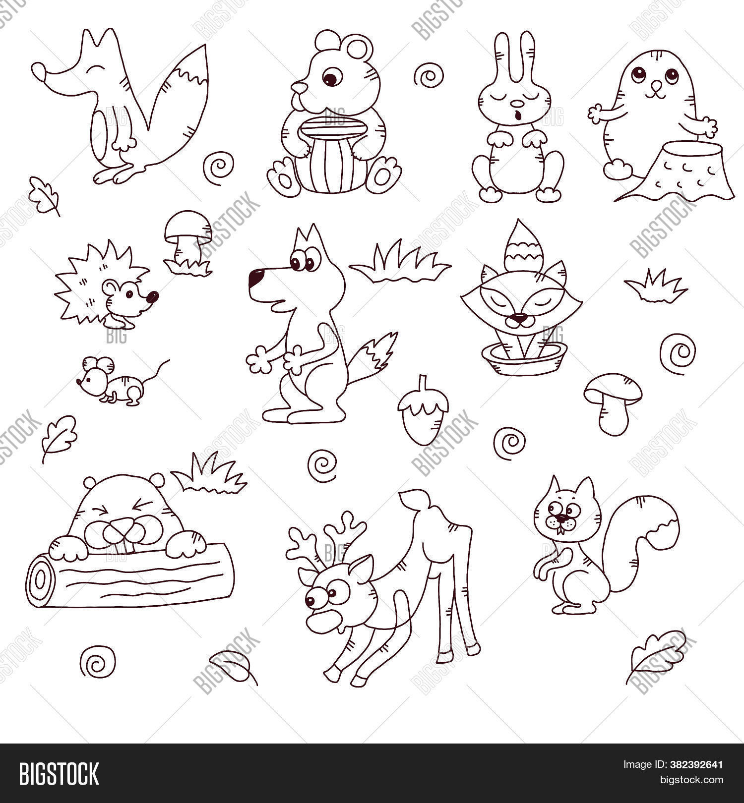 Doodles Wild Animals Image & Photo (Free Trial) | Bigstock
