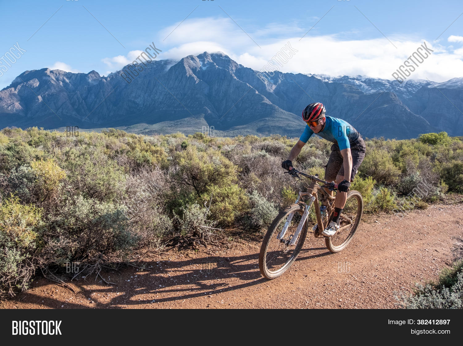 Mountain Biker Racing Image & Photo (Free Trial) | Bigstock