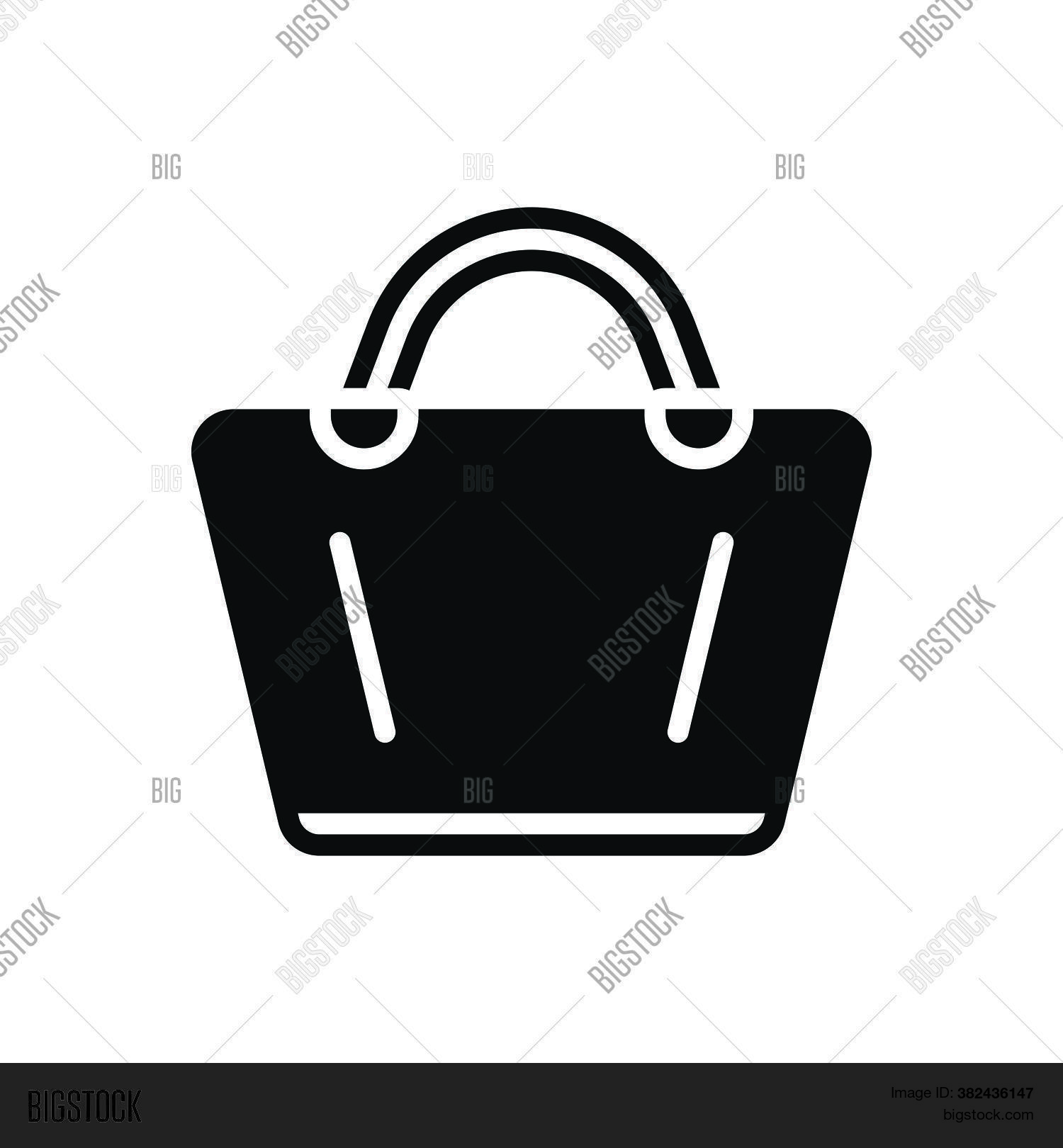Black Solid Icon Bag Vector & Photo (Free Trial) | Bigstock