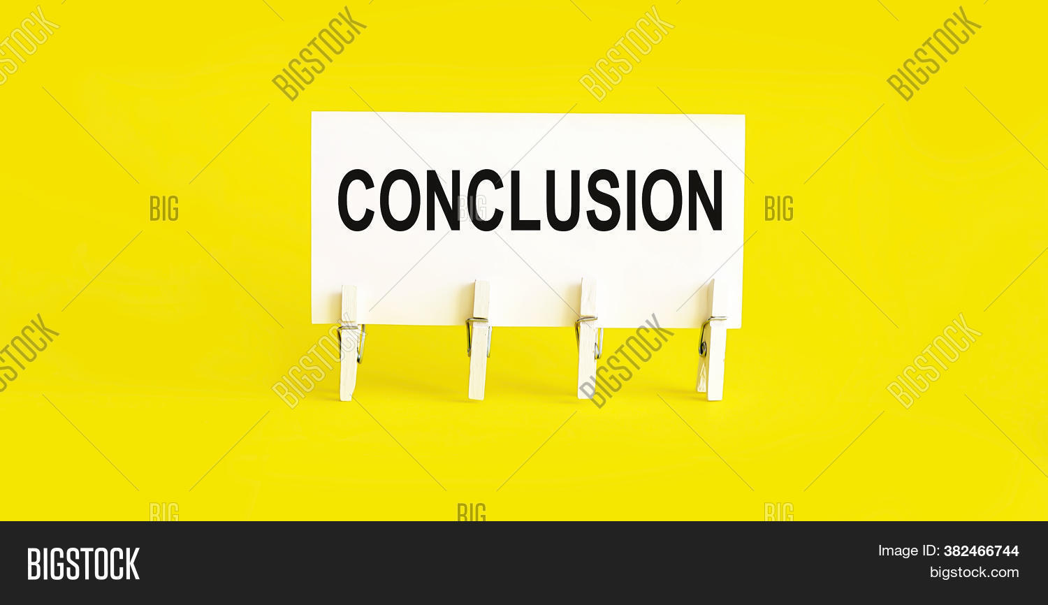 Conclusion , Written Image & Photo (Free Trial) | Bigstock