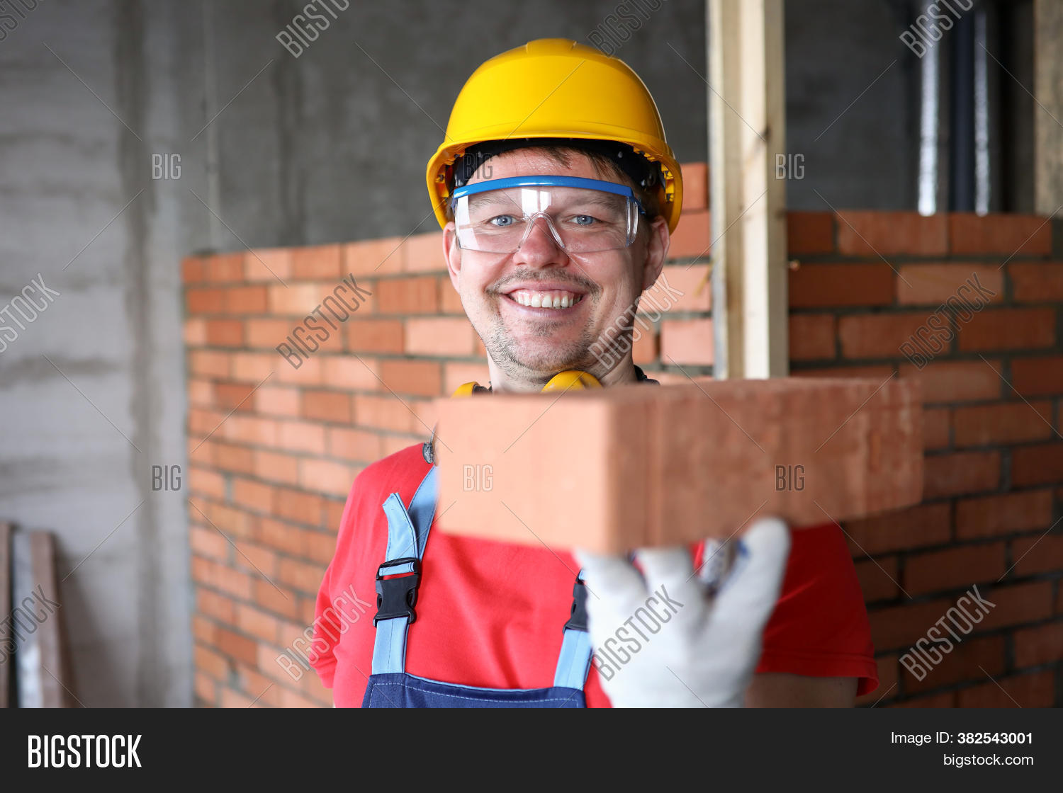 Happy Builder Holds Image & Photo (Free Trial) | Bigstock