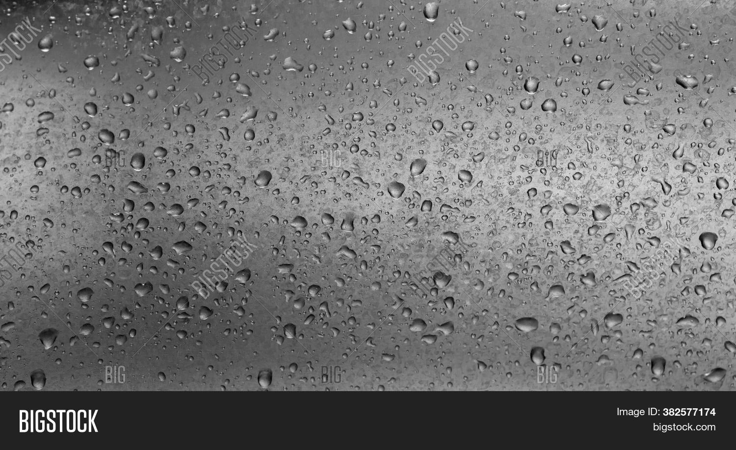 Drops Water On Grey Image & Photo (Free Trial) | Bigstock