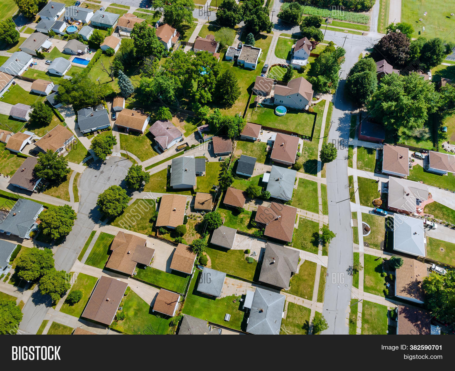 Aerial Roofs Houses Image & Photo (Free Trial) | Bigstock