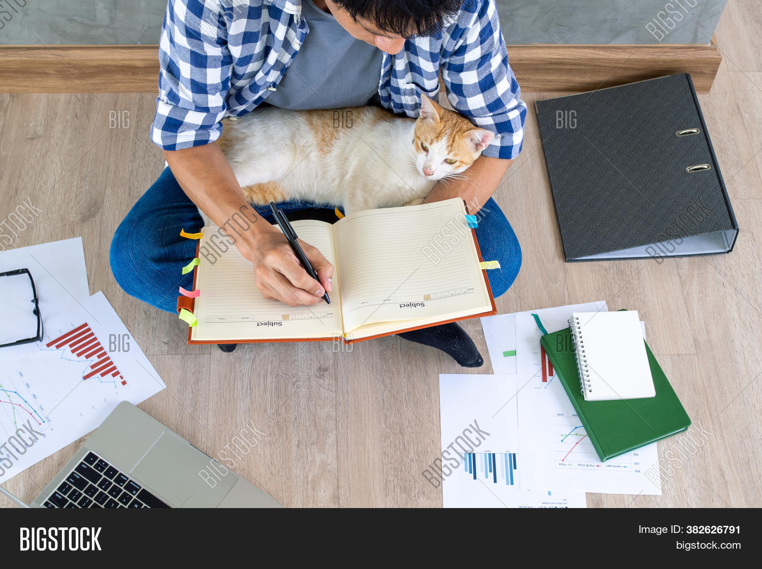 Man Sitting Working On Image & Photo (Free Trial) | Bigstock
