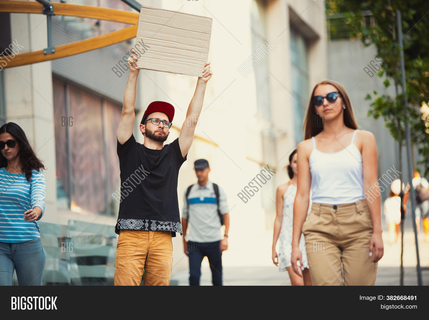 Dude Sign - Man Stands Image & Photo (Free Trial) | Bigstock