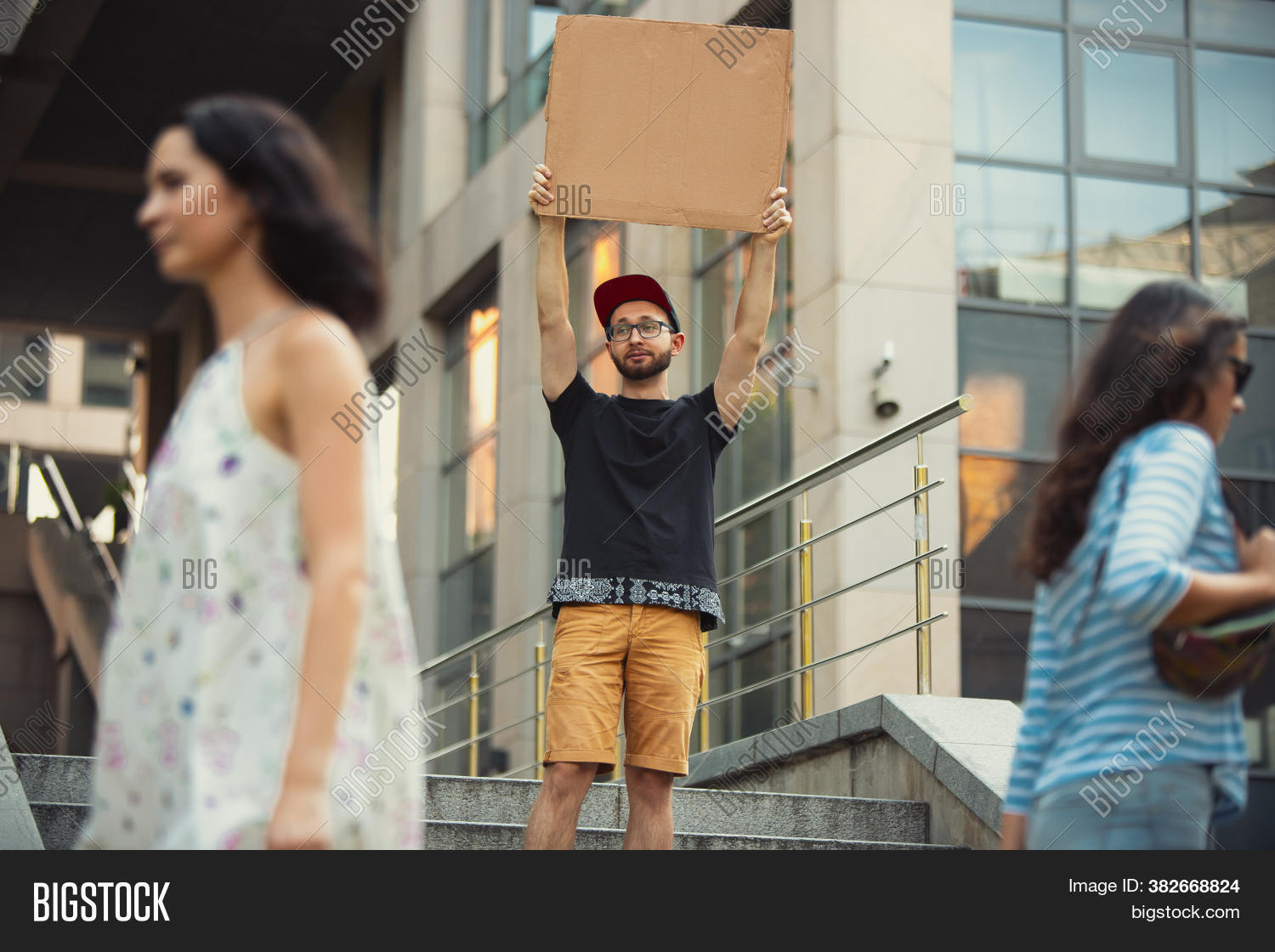 Dude Sign - Man Stands Image & Photo (Free Trial) | Bigstock