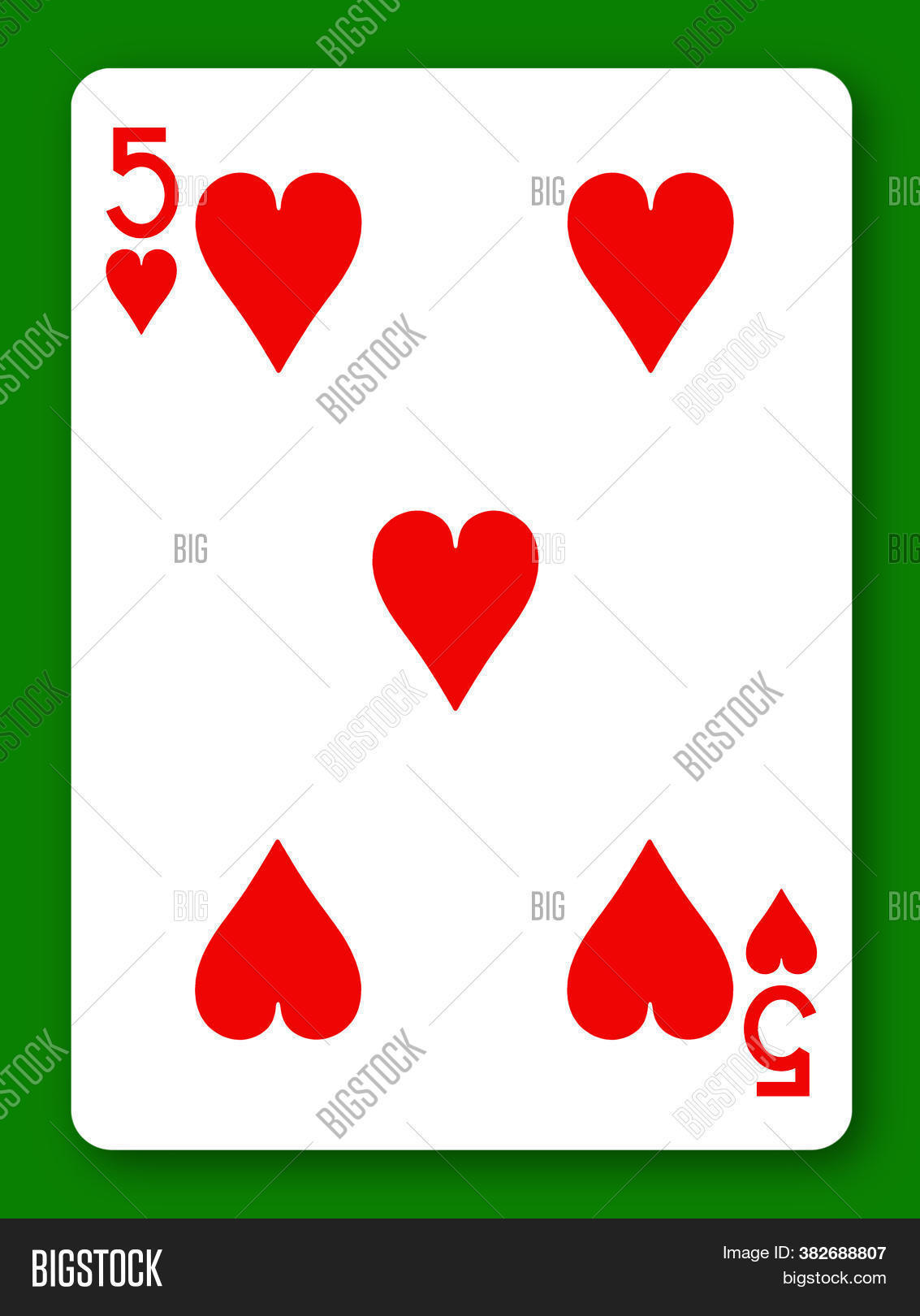 5 Five Hearts Clipping Image & Photo (Free Trial) | Bigstock