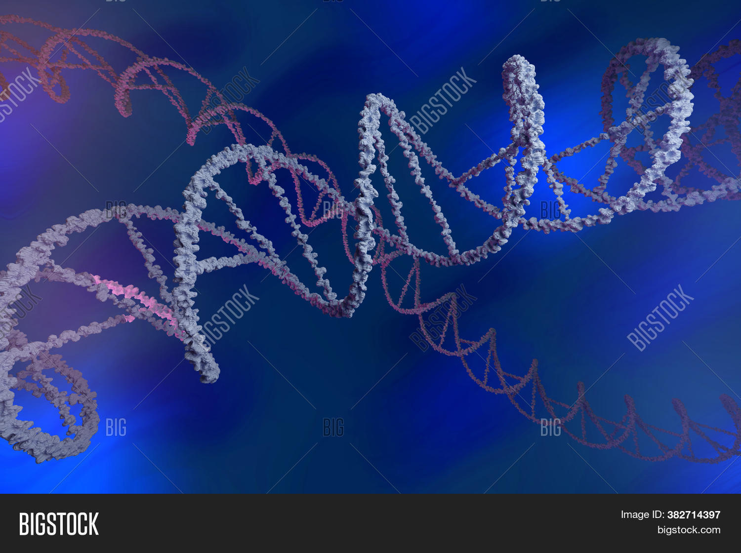 Dna Chains On Blue Image & Photo (Free Trial) | Bigstock