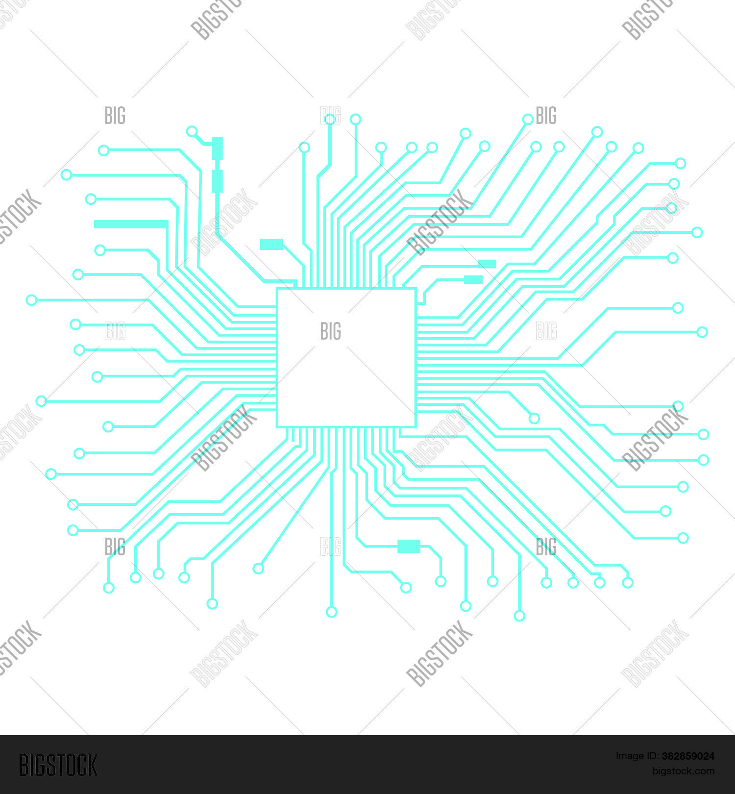 Blue Circuit Board Vector & Photo (Free Trial) | Bigstock