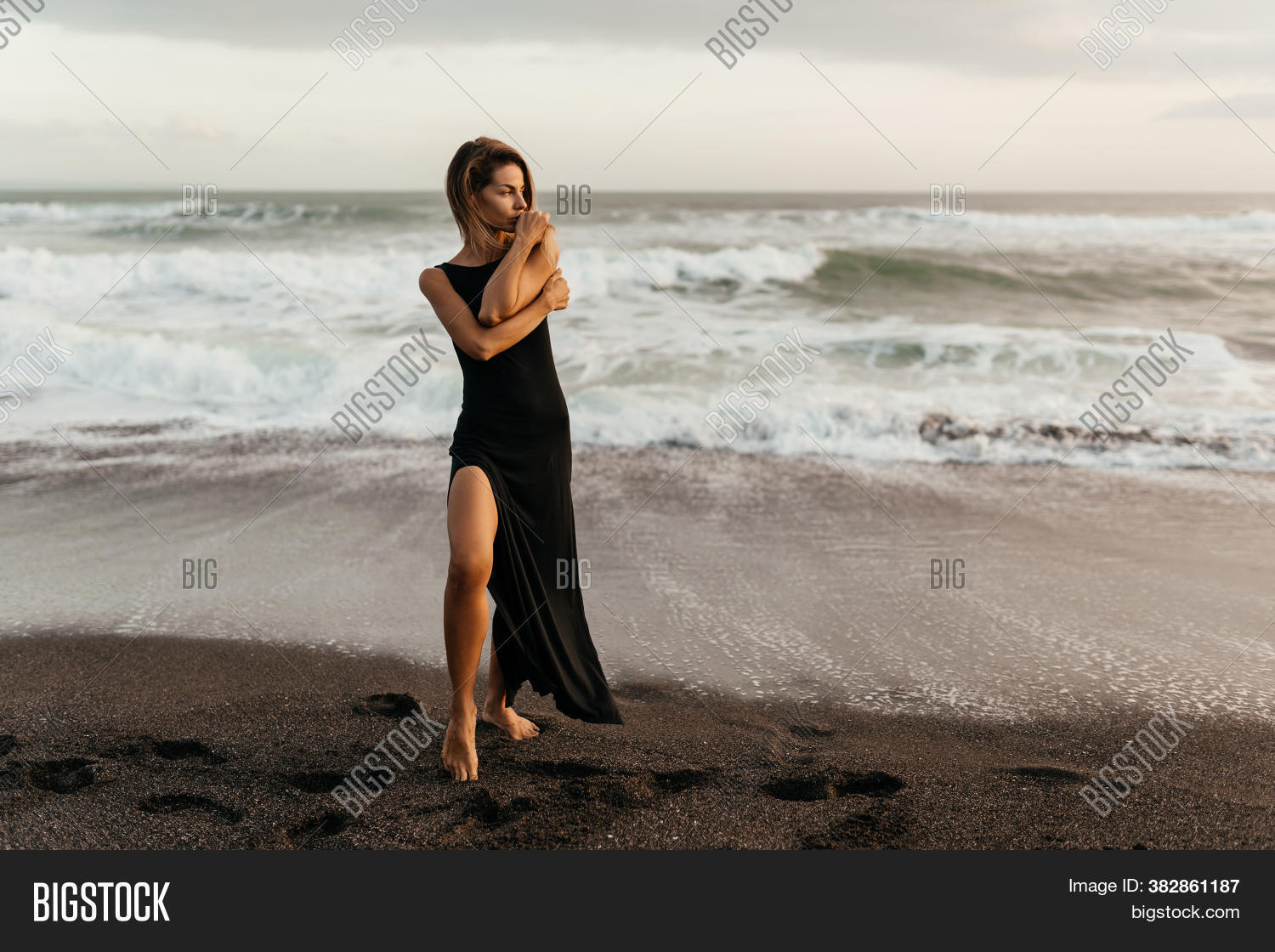 Woman On Beach Image & Photo (Free Trial) | Bigstock