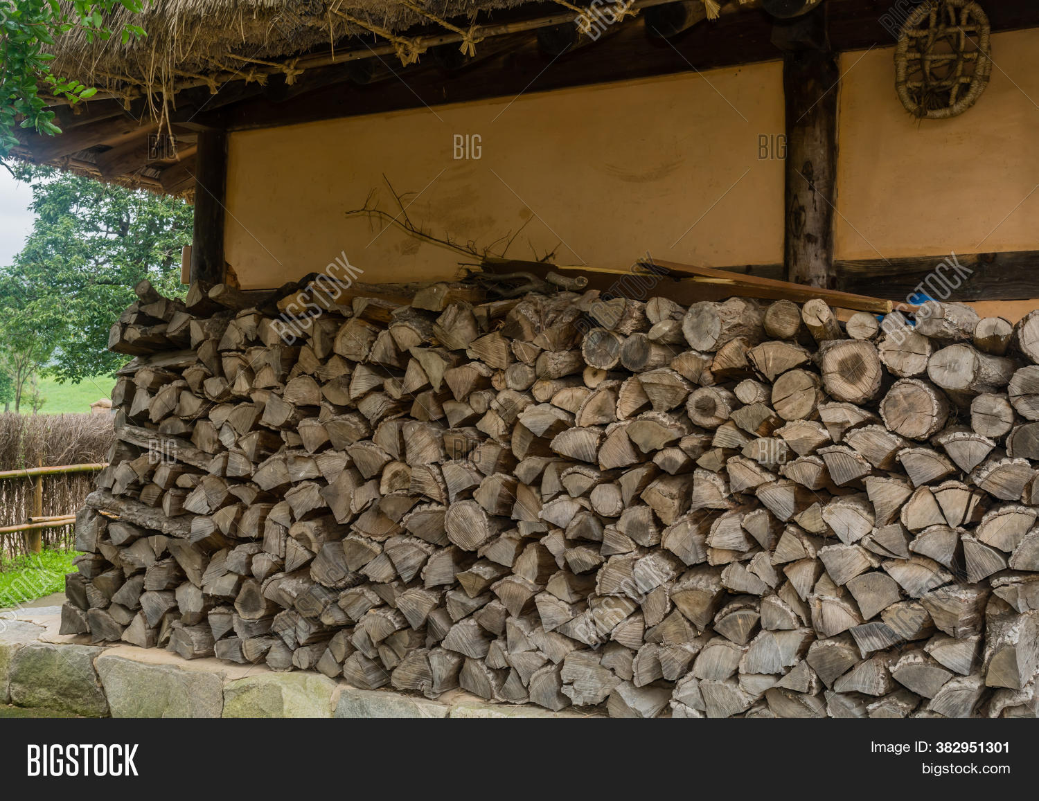 Firewood Logs Stacked Image & Photo (Free Trial) | Bigstock