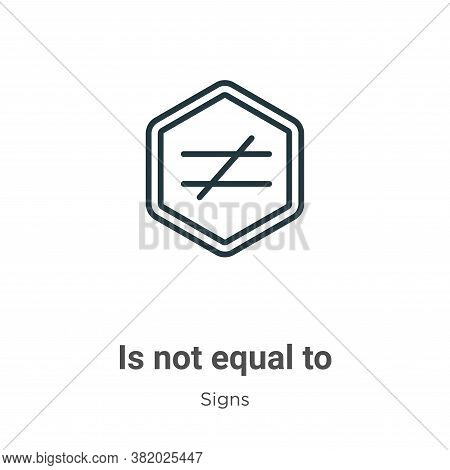 Not Equal Symbol Icon Vector & Photo (Free Trial) | Bigstock