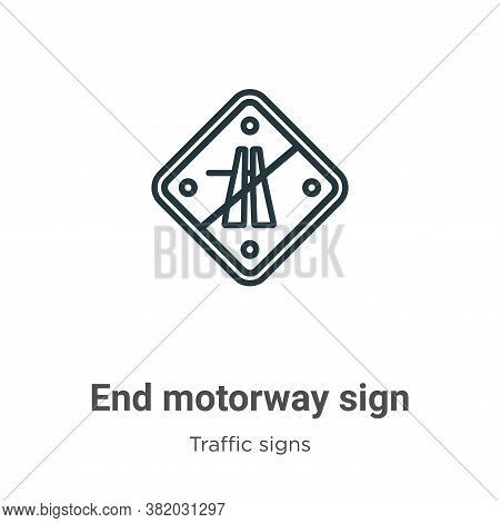 End Motorway Sign Vector & Photo (Free Trial) | Bigstock