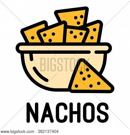 Nachos Icon. Outline Vector & Photo (Free Trial) | Bigstock