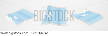 Folded Map Mauritius Vector & Photo (Free Trial) | Bigstock