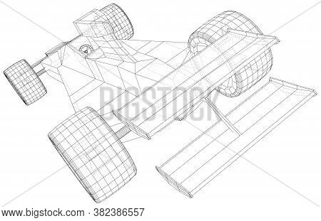 Race Car. Wire-frame Vector & Photo (Free Trial) | Bigstock