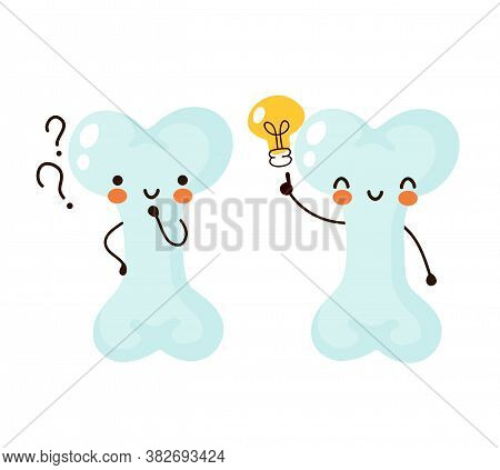 Vector y foto Cute Happy Bone (prueba gratis) | Bigstock