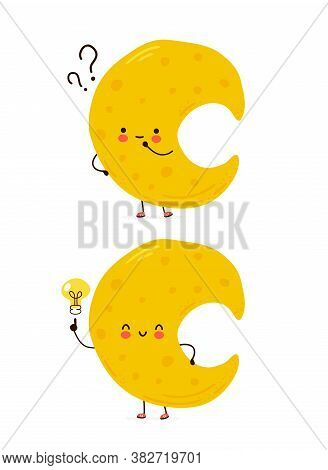 Cute Happy Moon Vector & Photo (Free Trial) | Bigstock