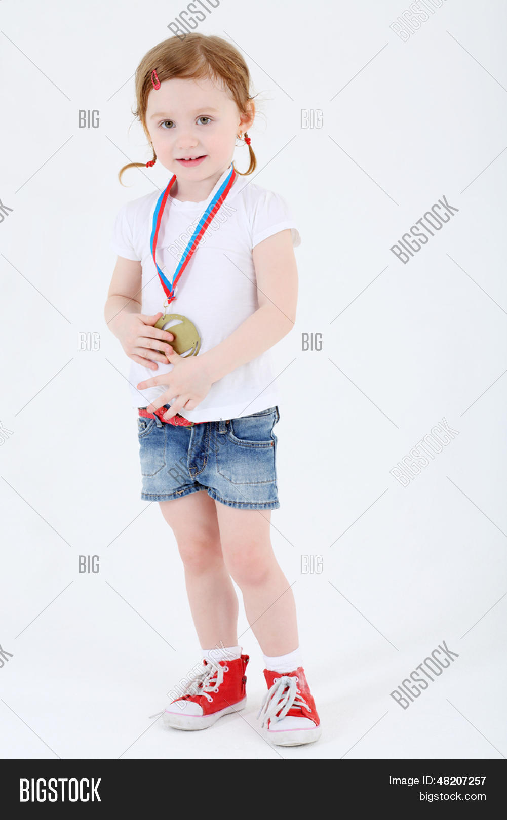 Little Girl Shorts Image & Photo (Free Trial) | Bigstock