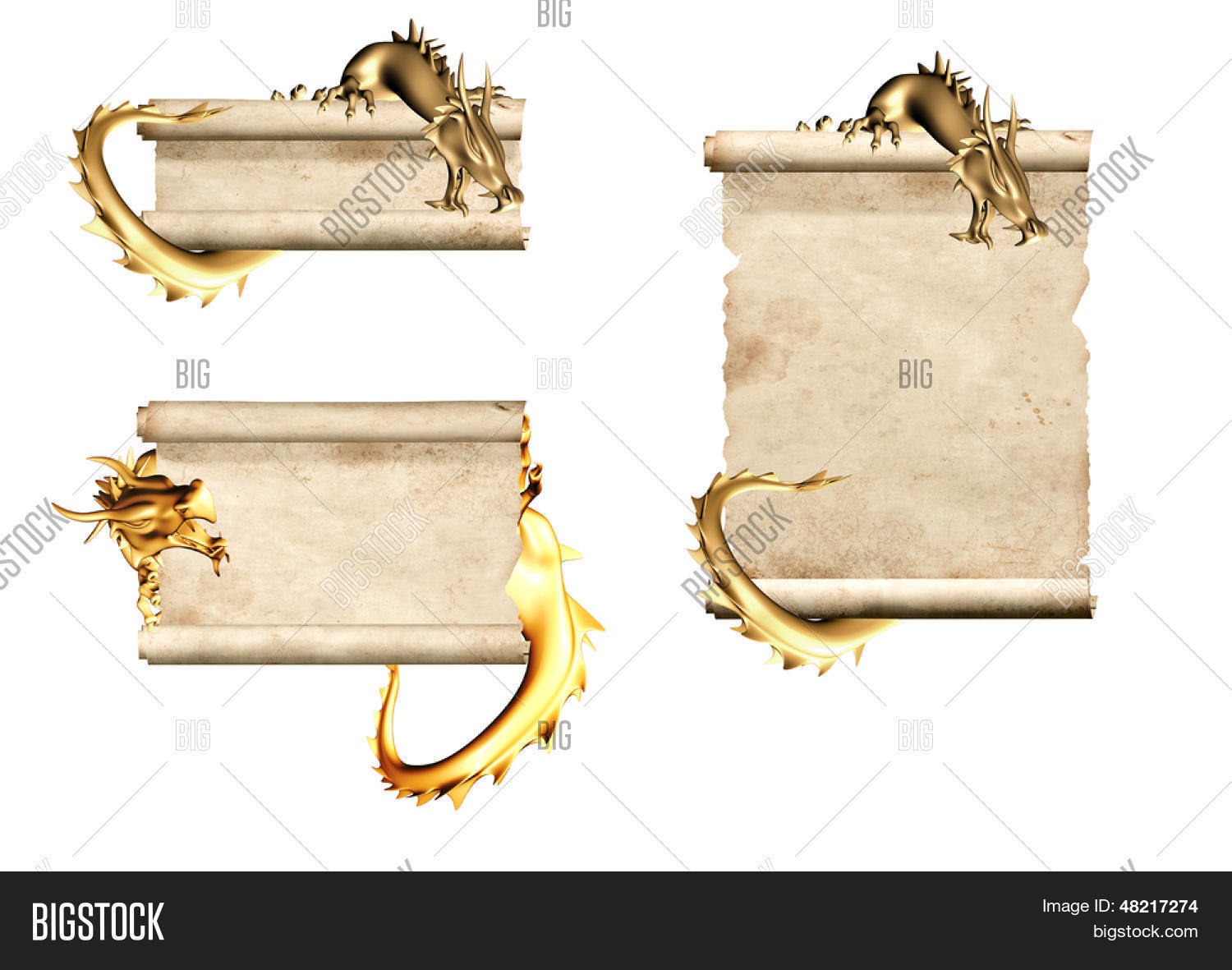 Dragons Scrolls Old Image & Photo (Free Trial) | Bigstock