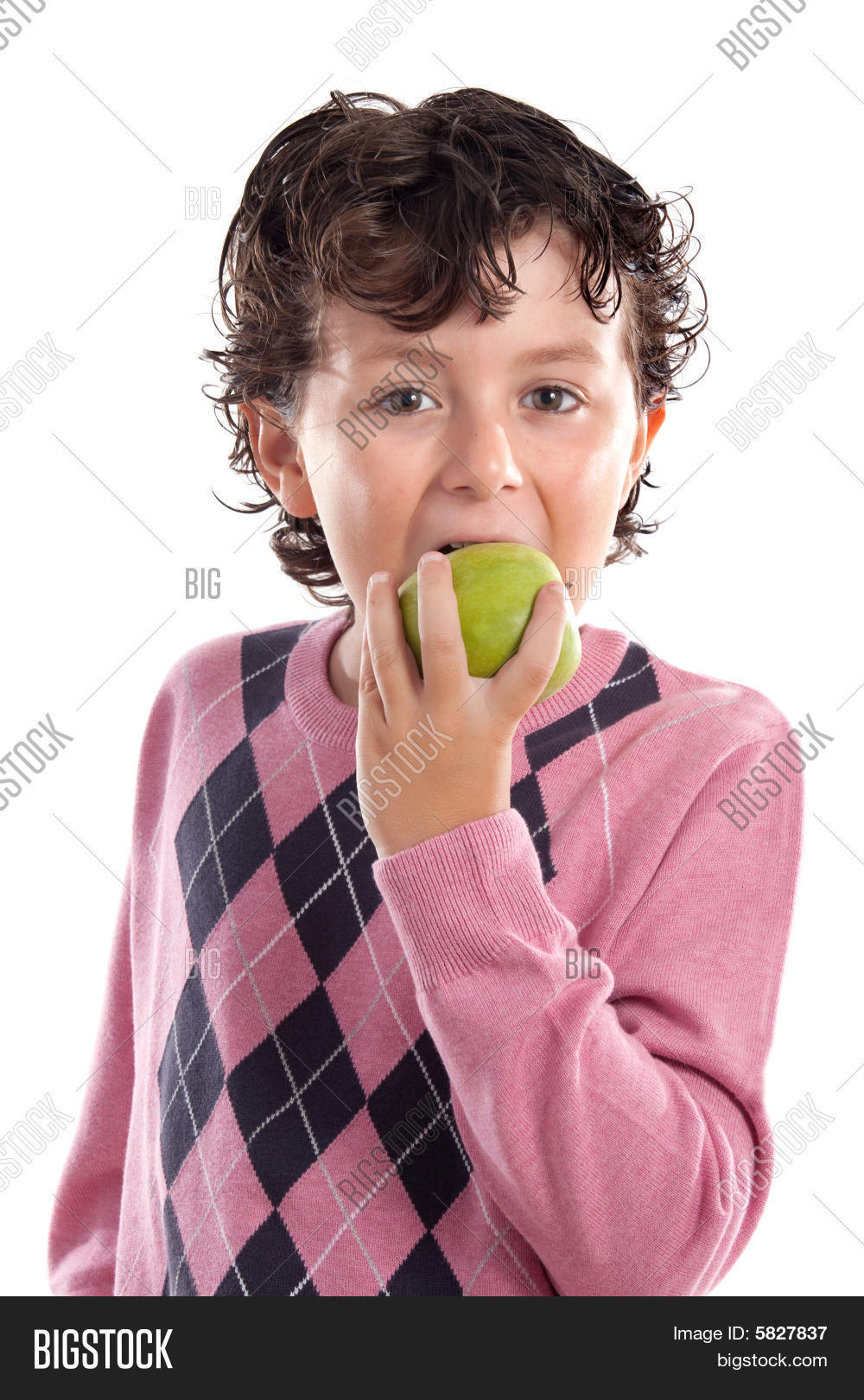 Child Biting Apple Image & Photo (Free Trial) | Bigstock