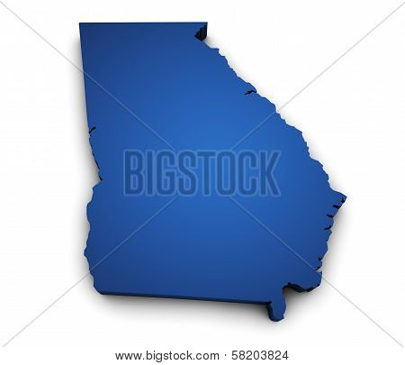 Map Georgia State 3D Image & Photo (Free Trial) | Bigstock