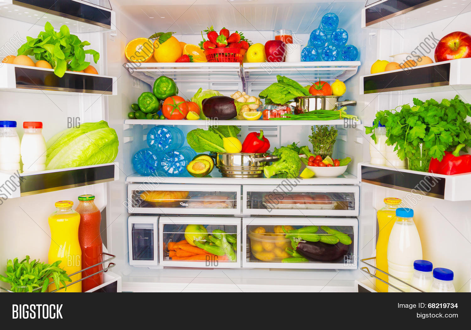 Open Fridge Full Fresh Image & Photo (Free Trial) | Bigstock