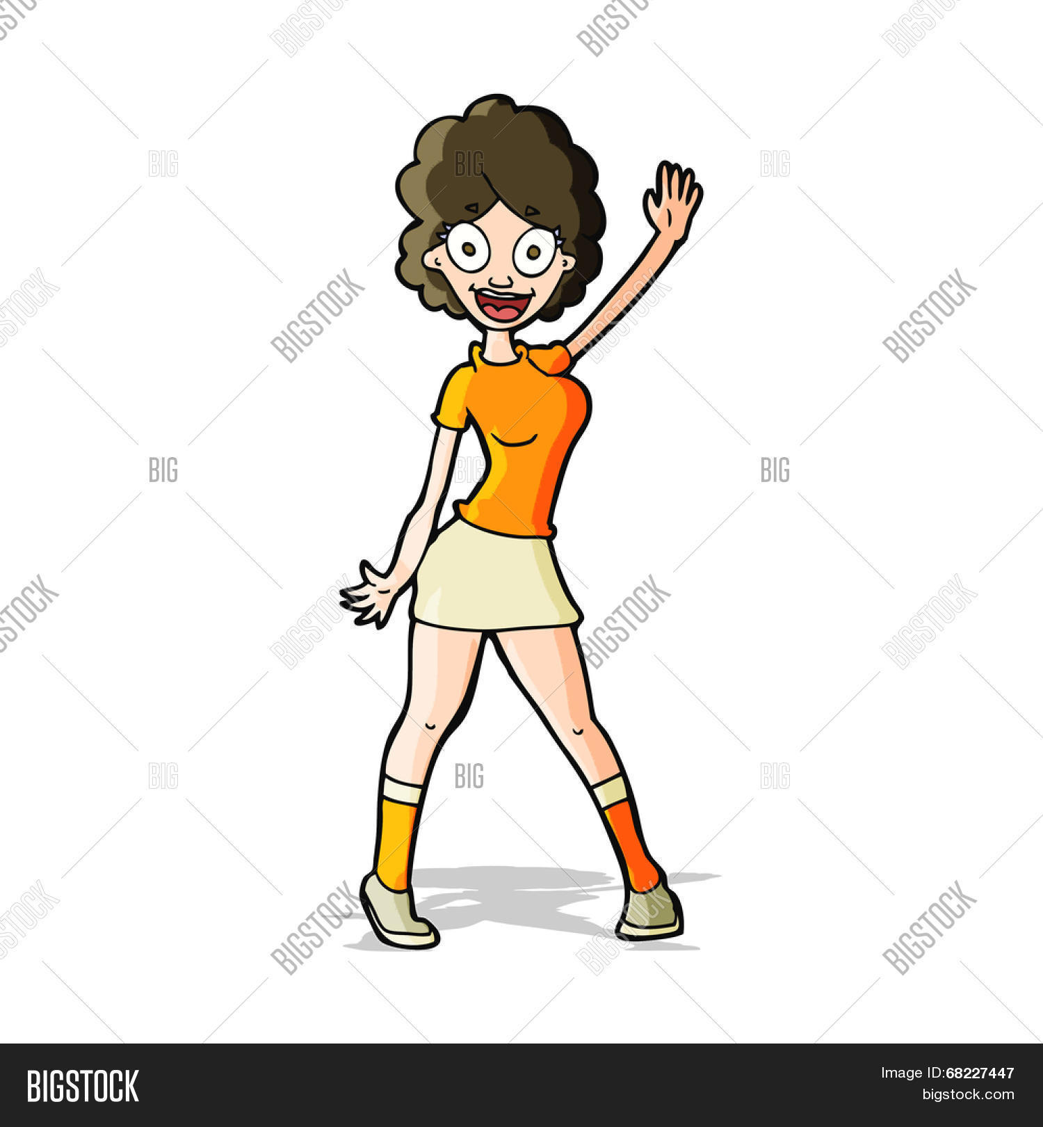 Cartoon Woman Dancing Vector & Photo (Free Trial) | Bigstock