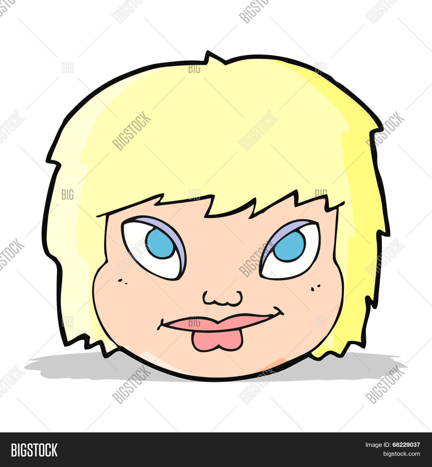 Cartoon Female Face Vector & Photo (Free Trial) | Bigstock
