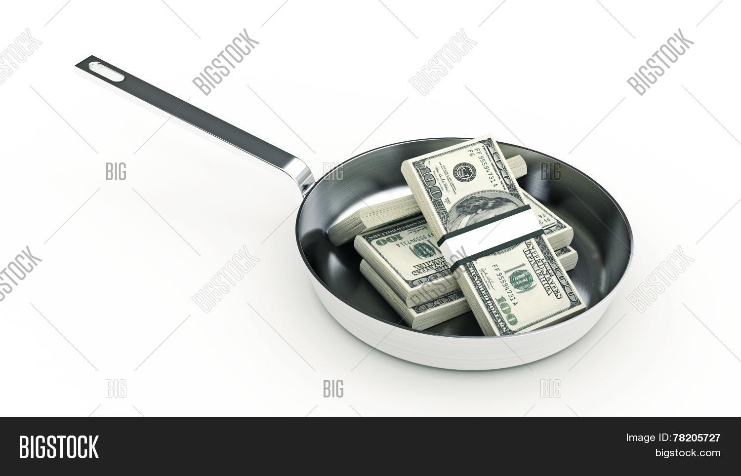 Cooking Pan Full Money Image & Photo (Free Trial) | Bigstock