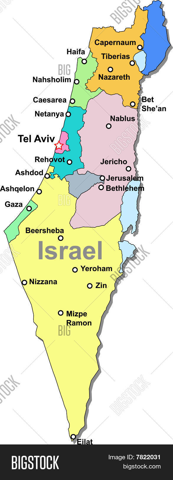 Israel Map Vector & Photo (Free Trial) | Bigstock