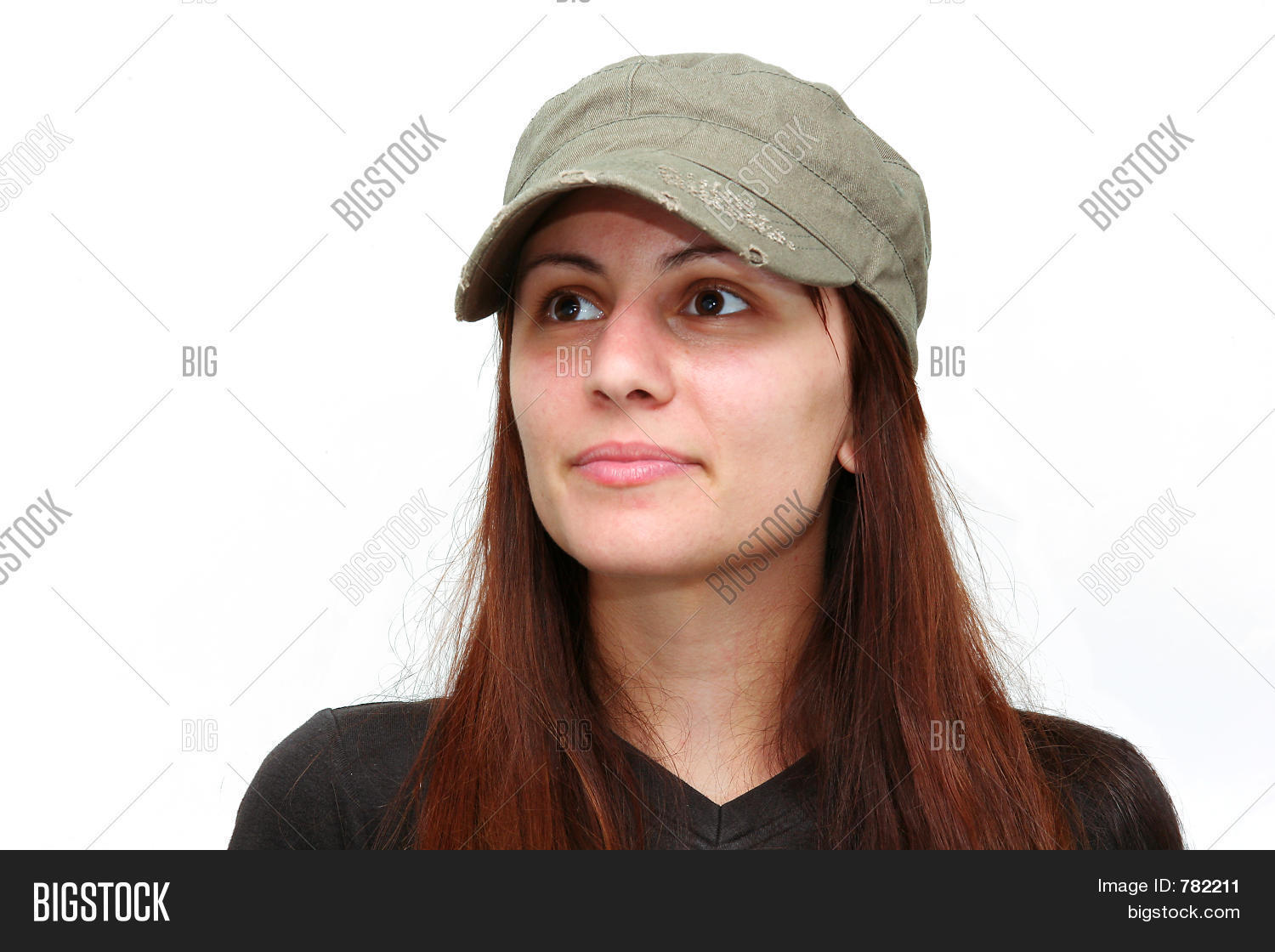 Hat Girl Isolated Image & Photo (Free Trial) | Bigstock