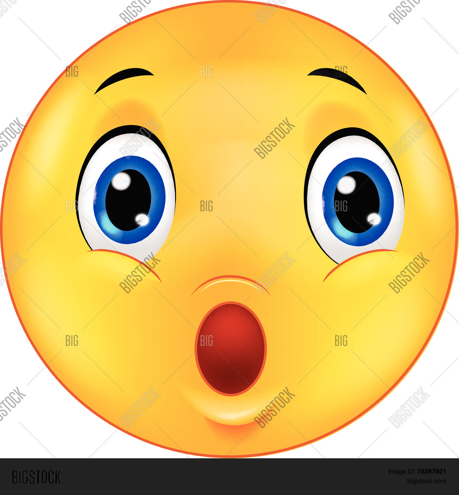 Surprised Emoticon Vector & Photo (Free Trial) | Bigstock