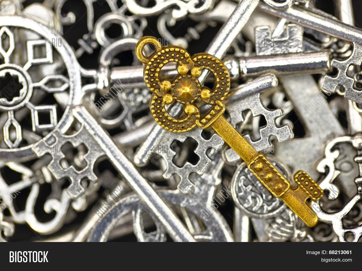 Golden Antique Key On Image & Photo (Free Trial) | Bigstock