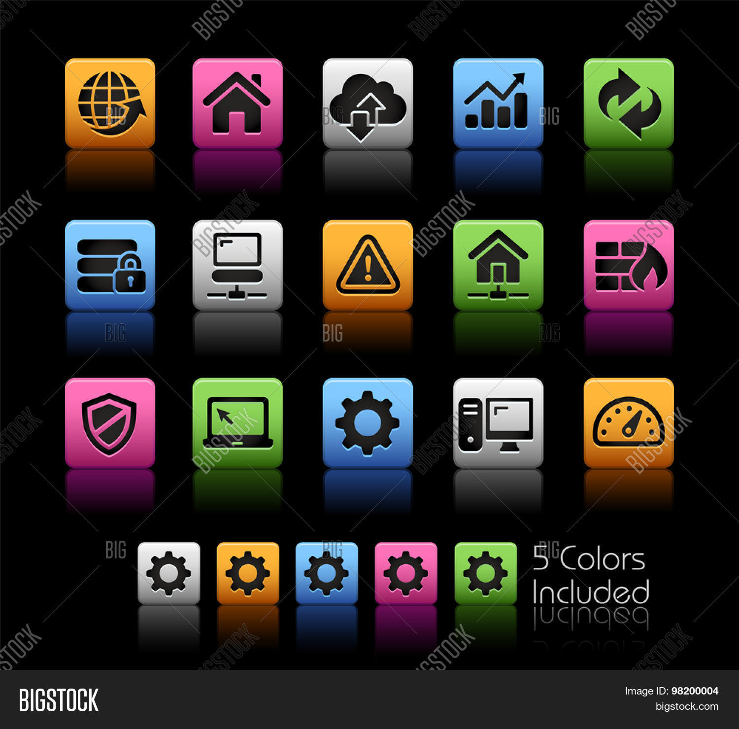 Web Developer Icons Vector & Photo (free Trial) | Bigstock