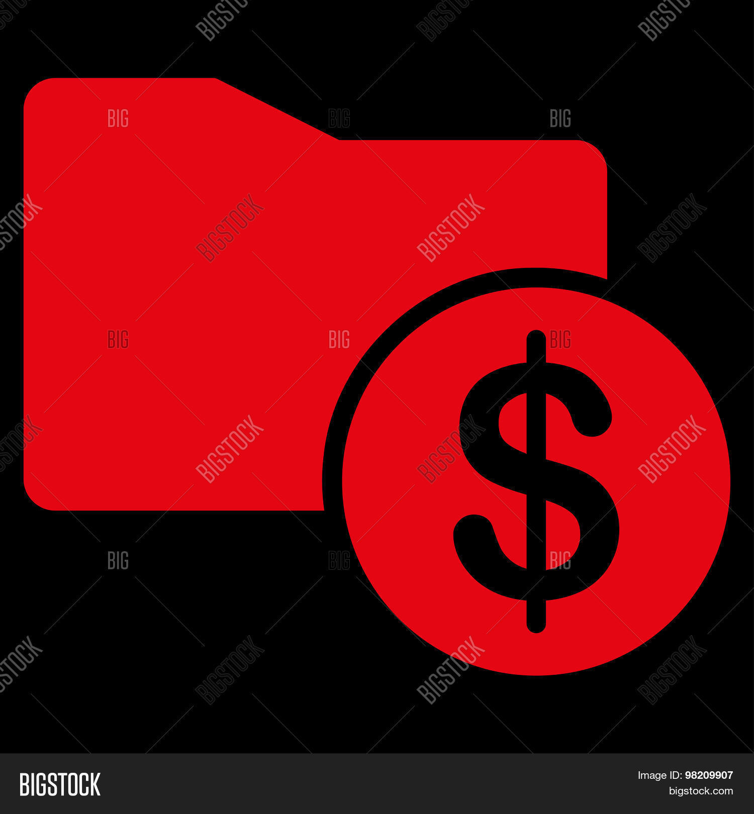 Money Folder Icon Vector & Photo (Free Trial) | Bigstock