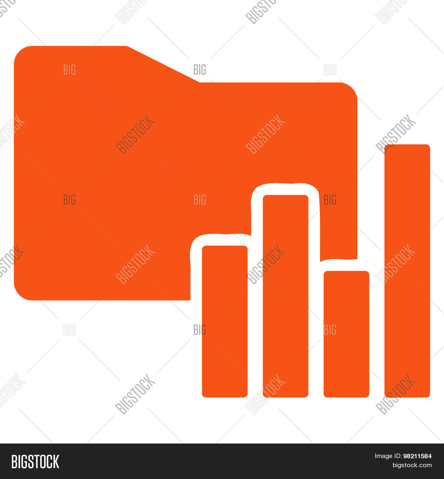 Charts Folder Icon Vector & Photo (Free Trial) | Bigstock